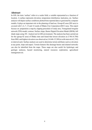 Surface Analysis in GIS | PDF