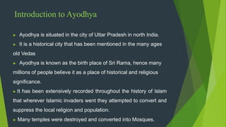 PROJECT-6.pptx AYODHYA RAM MANDIR POWERPOINT PRESENTATION | PPTX