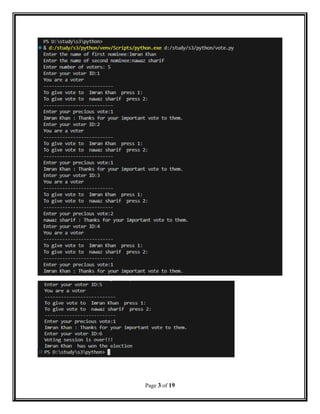 PROJECT(voting system, rock paper scissor, emoji creation , tick tack ...
