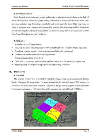 Project Of Irrigation at Stoeung Chhinit, Kg.Thom, KHmer | PDF