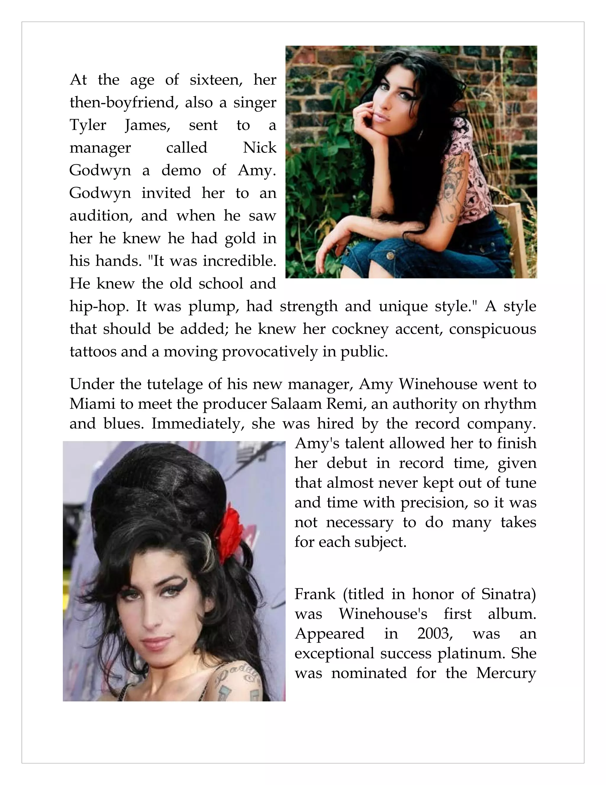 Project amy winehouse | DOC