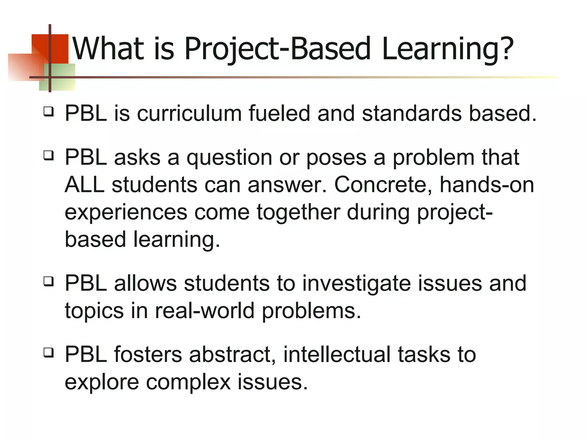Project Based Learning | PPT