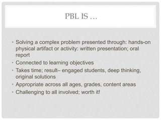 Project based learning | PPTX