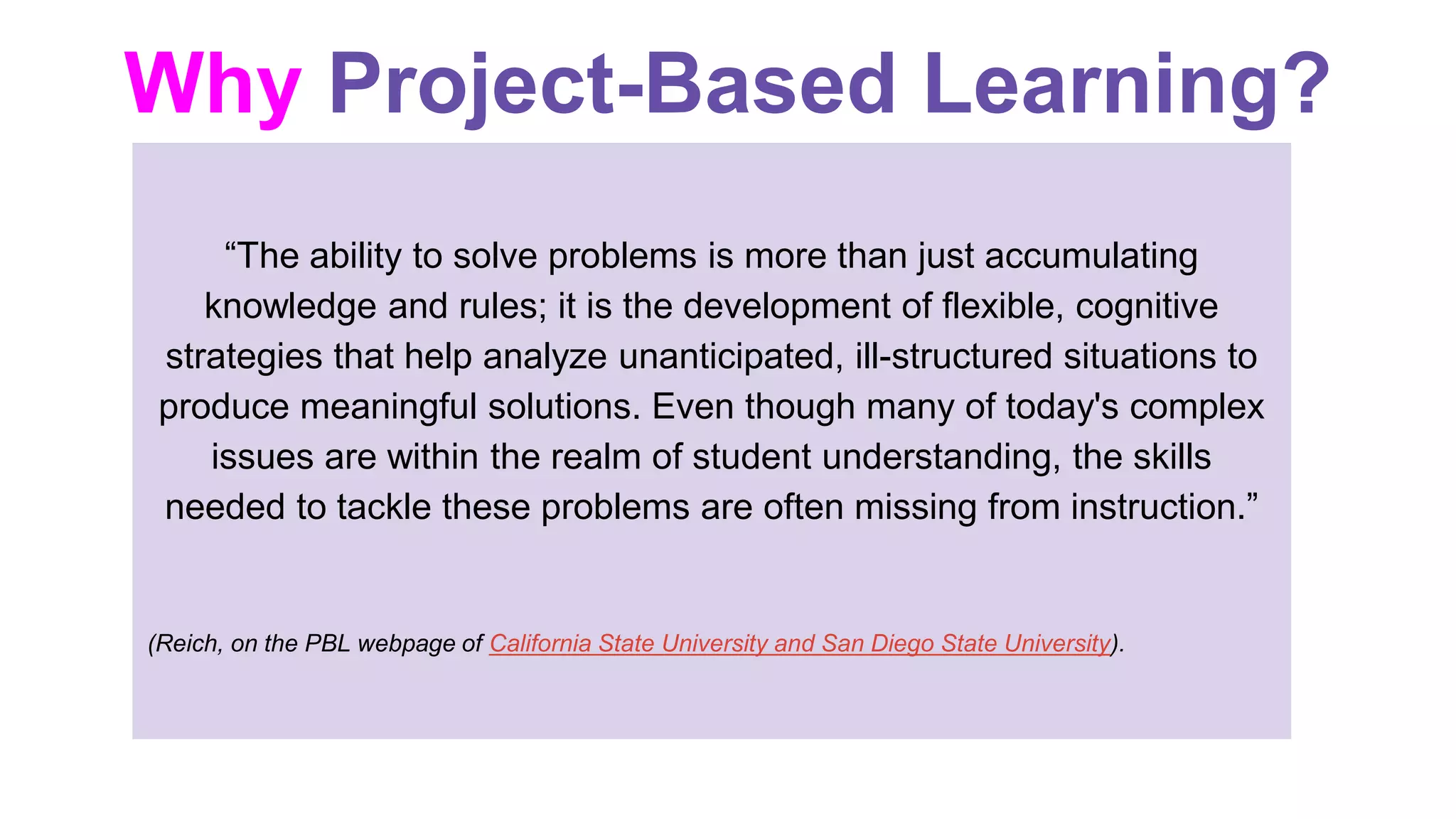 Project-based learning | PPTX