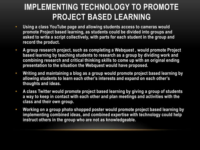 Project Based Learning | PPT