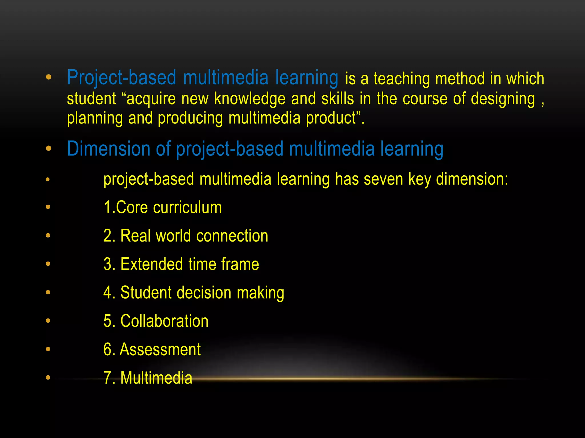 LESSON 15:Project based learning and multimedia | PPT