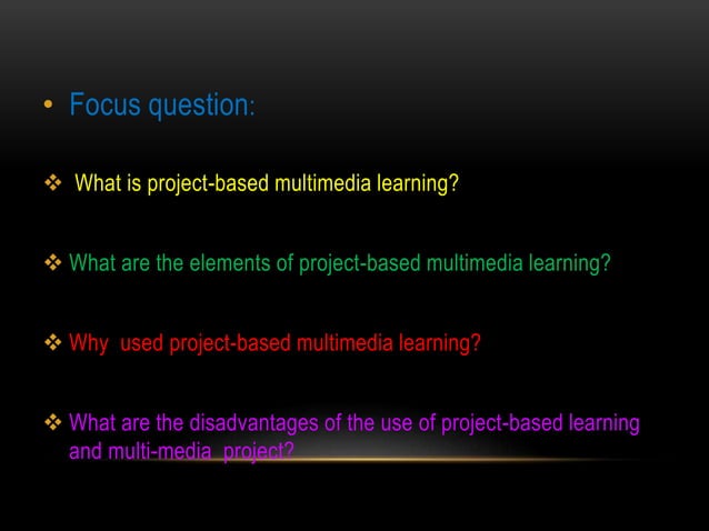 LESSON 15:Project based learning and multimedia | PPT