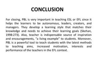 Project-based learning - Tchello & Erwin | PPT