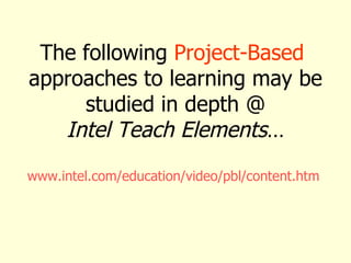 Project Based Learning Ppt | PPT