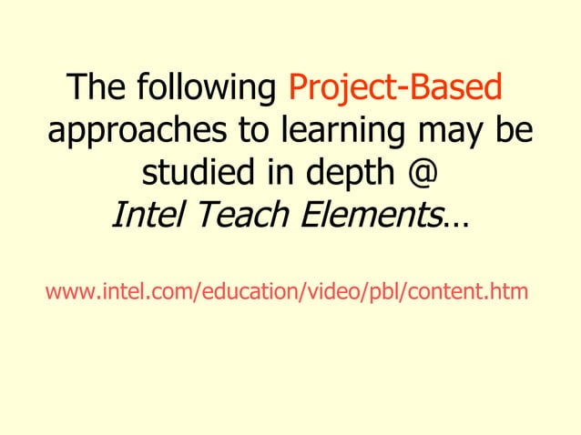 Project Based Learning Ppt | PPT
