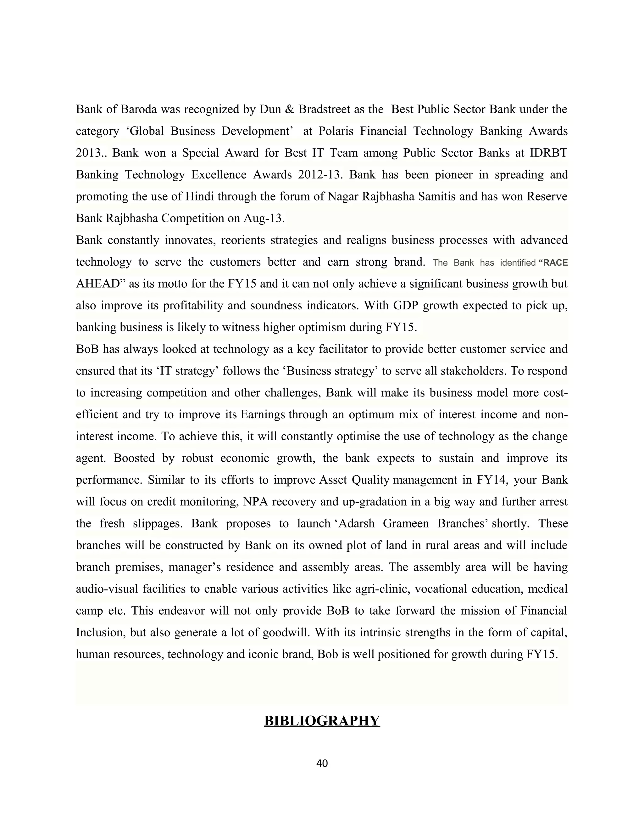 Project on Bank of Baroda | DOC
