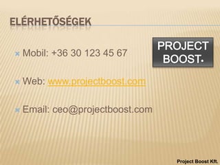 Project Boost bemutatkozás | PPTX