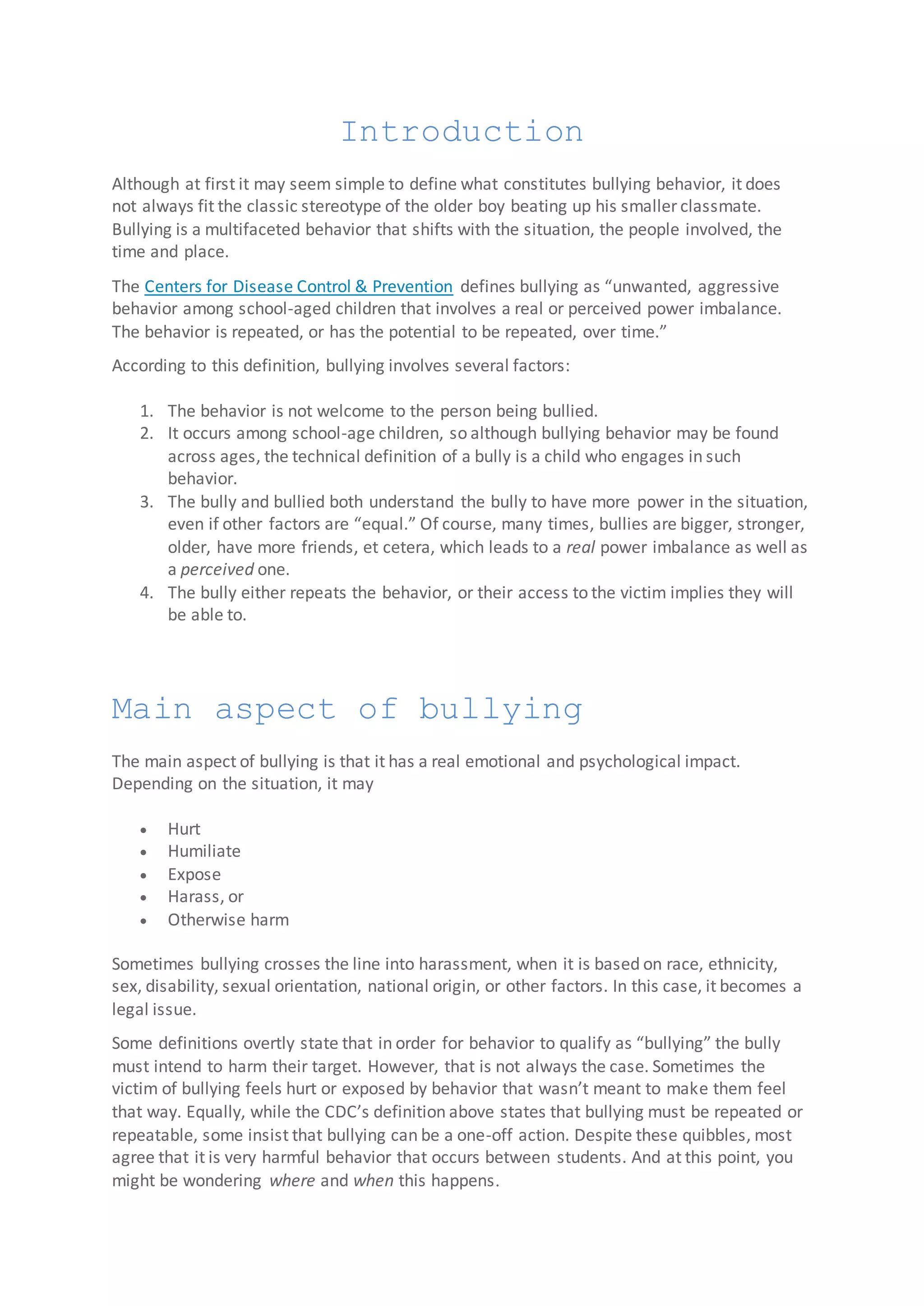 Project bullying | PDF
