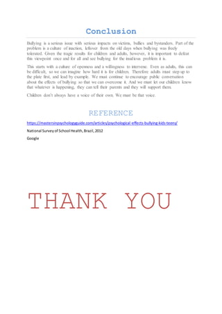 Project bullying | DOCX