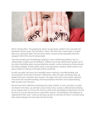 Project bullying | DOCX