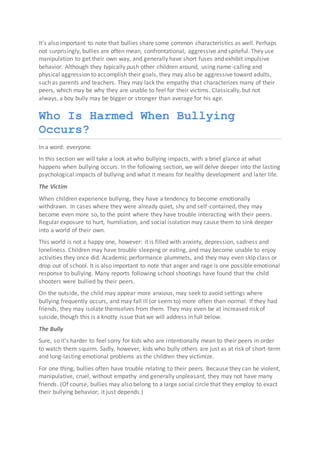 Project bullying | DOCX