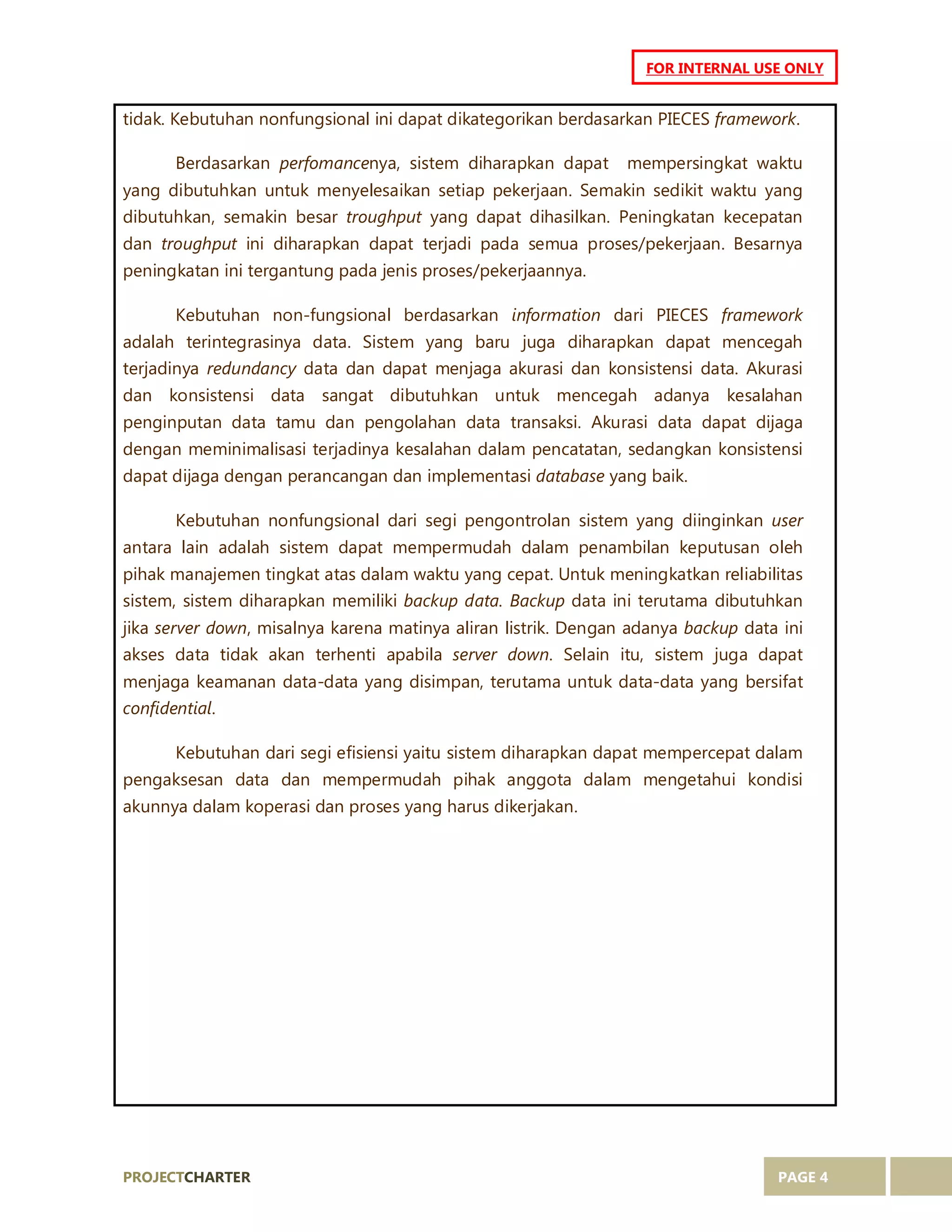 Project charter-Contoh | PDF