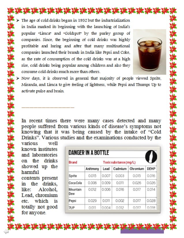 Project chemistry cold drinks | PDF