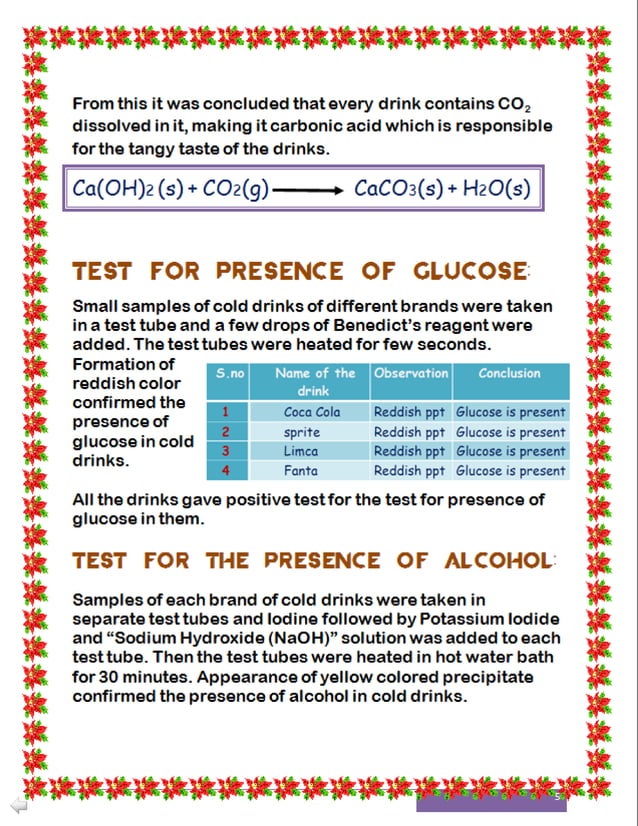 Project chemistry cold drinks | PDF