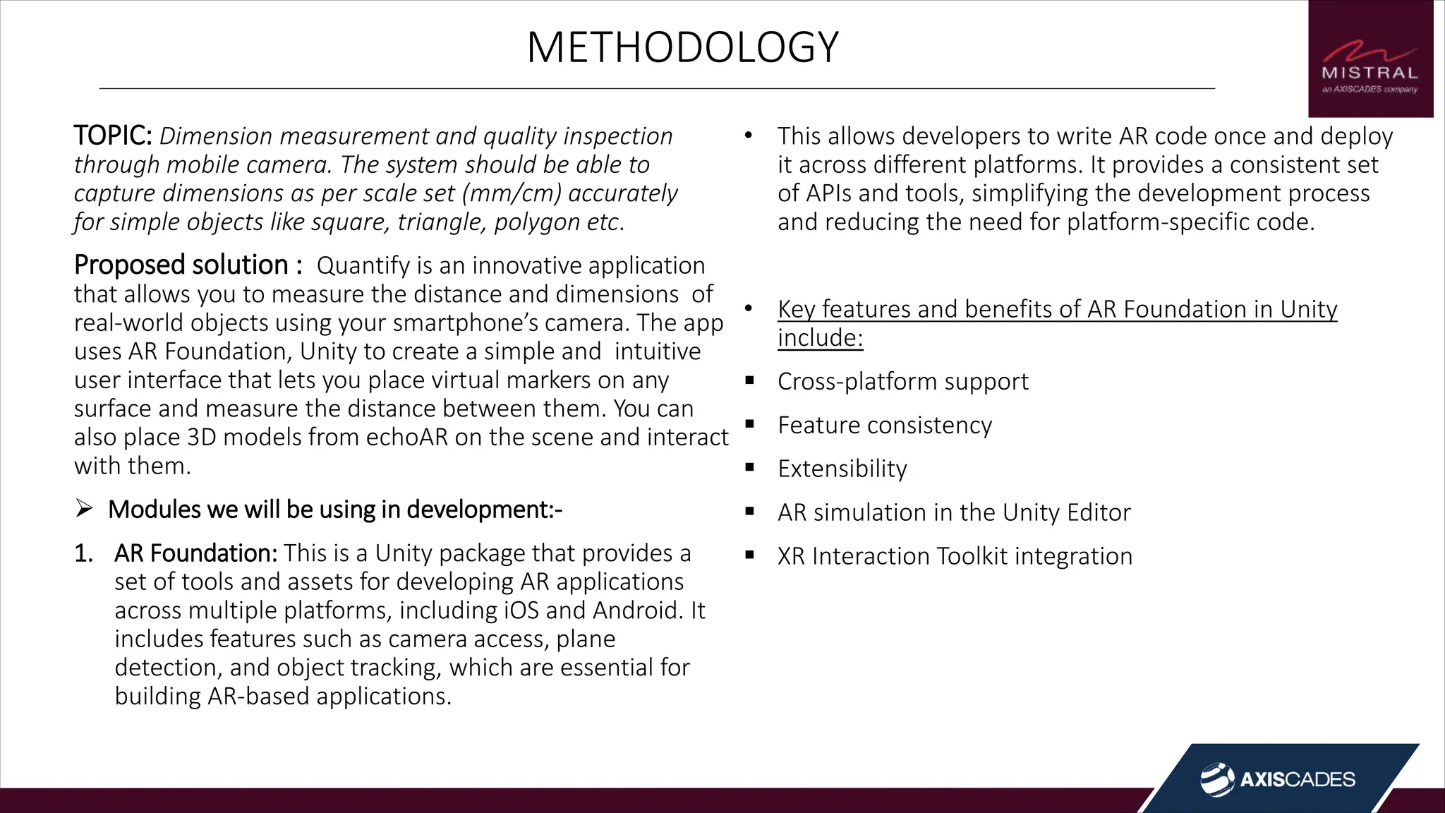 Quantify Measure App Project concept presentation | PPT