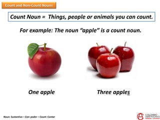 C4 U10 Project count and non-count nouns. -food- | PPTX