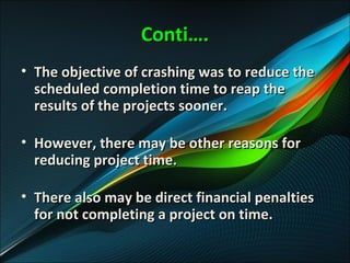Project crashing and job sequencing | PPT