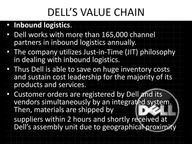 DELL supply chain management | PPTX | Logistics | Business