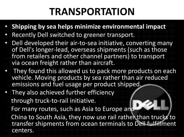 DELL supply chain management | PPTX | Logistics | Business