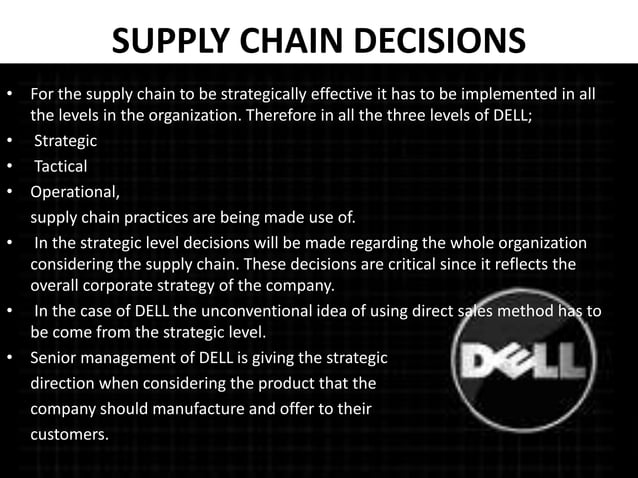 DELL supply chain management | PPT