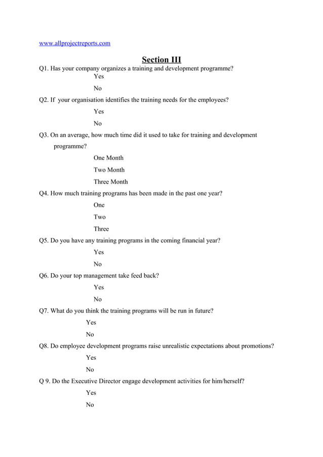 Project employee-training-development | PDF