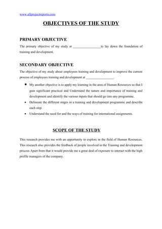 Project employee-training-development | PDF