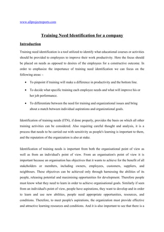 Project employee-training-development | PDF