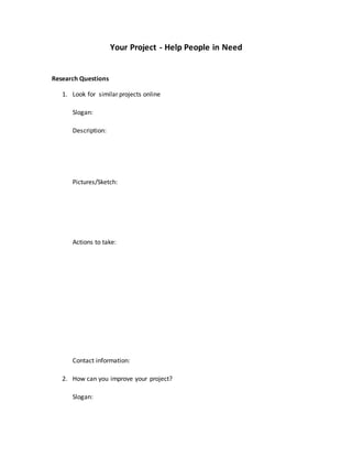 Project-help people in need | DOCX