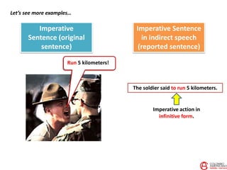 C13 U5 Project indirect speech imperatives | PPTX