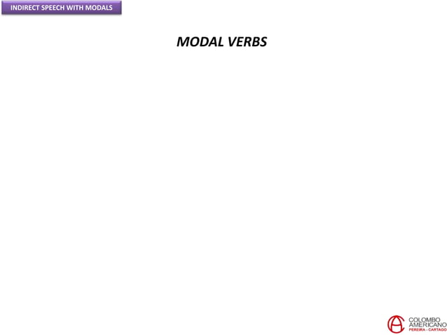 C17 U9 Project indirect speech with modals. | PPT