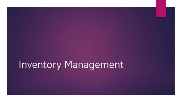 Project - Inventory Management.pptx