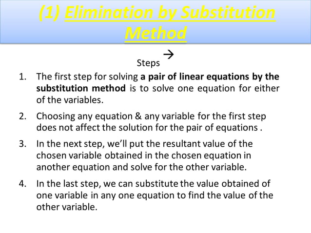Project Ppt On Pair Of Linear Equations In Two Variables Class 10