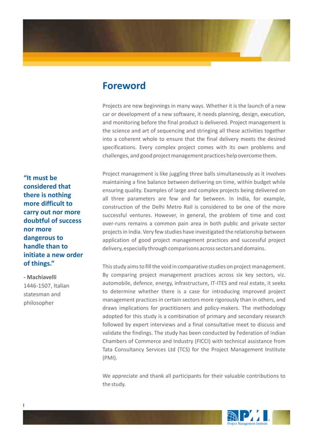 Project Management in India - Insights from Six Key Sectors | PDF