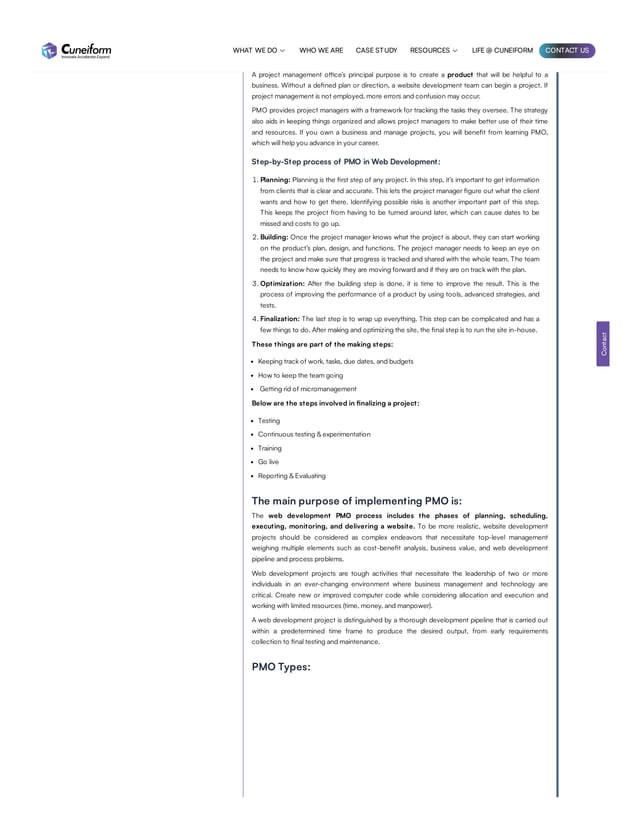 Project Management Office Critical To Successful Project Completion Cuneiform Pdf