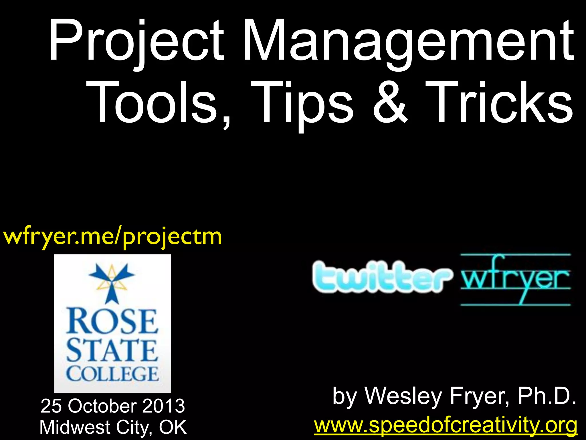 Essential Project Management Tools and Tips | PPT