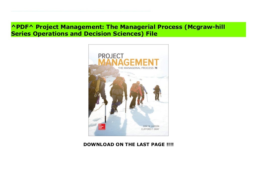 ^PDF^ Project Management: The Managerial Process