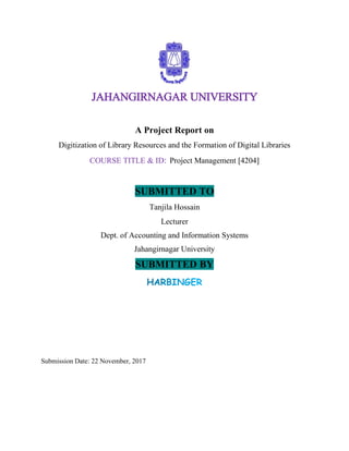 Project management report-on Digital Libraries | PDF