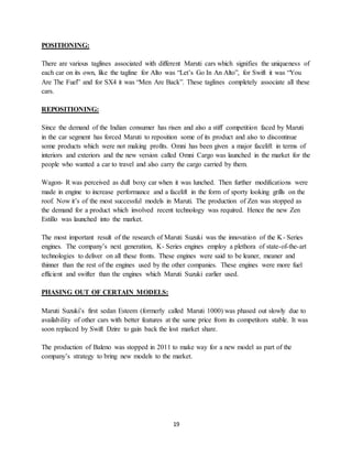 Project on Marketing Strategy of Maruti Suzuki. | DOCX