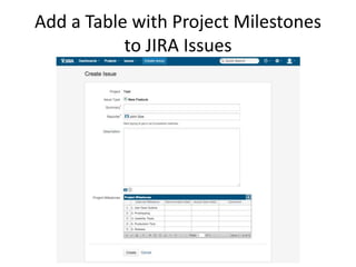 Project Milestone Tracking in JIRA Issues | PPTX | Technology & Computing