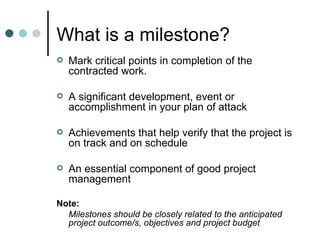 Project milestones-and-budgeting | PPT