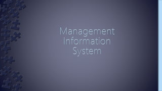 Learning Objectives of (Management Information System)MIS | PPT