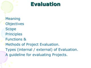 Project Monitoring & Evaluation | PPT