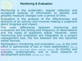 Project Monitoring & Evaluation | PPT