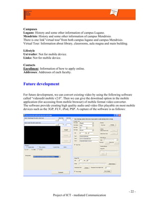 PROJECT OF ICT MEDIATED COMMUNICATION | PDF | Web Design and HTML ...