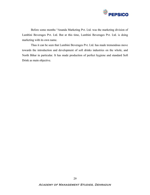 Project on-distribution-channel-of-pepsi | DOC